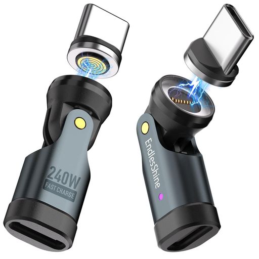 ⚡【充電方法の切り替え】普通のUSB CコードをUSB Cマグネット充電ケーブルにすることができます。このマグネット式スマホ充電ケーブルはマグネットが自動的に接続します。片手でこのスマホ充電ケーブルを操作して、充電のオン/オフを行うことがで...