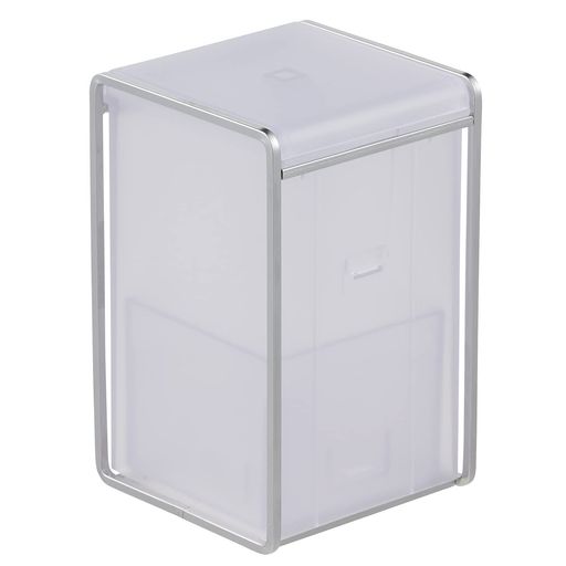 バラついて散らかりがちなフロスを衛生的にすっきりと収納できます。 50本程度の大容量フロスを収納。綿棒や歯間ブラシにも使えます。 フタを上に引き上げるポップアップ式なので中身が取り出しやすい。 ステンレス素材と抗菌材配合ケースで衛生的に使用...