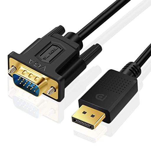 【HD解像度】Displayport VGA 変換 ケーブルは最大1920x1080@60Hzの解像度(1080PフルHD)をサポートし、ゲームをプレイしたり、激しいスポーツイベントを観戦する際に滑らかな画像を楽しむことができ。遅延、ぼやけ...