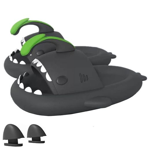 お洒落なサメ型スリッパ:2023年新作、おもしろいサメデザインが人気。夜光アクセサリー:緑のアクセサリーは暗いところで光ります、アンコウフィッシュのデザインが個性的で面白い。 夜光アクセサリー:緑のアクセサリーは暗いところで光る、アンコウフ...