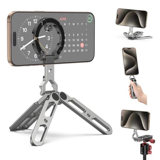 【MG05GEN2マグネット式スマホ三脚ホルダ】たスイベル軸により、完璧なショットを撮影するための柔軟性がさらに向上し、新たなクリエイティブな可能性を切り拓きます 【強力なN52マグネット】高強度のN52マグネットを搭載し、最大30Nの磁力...