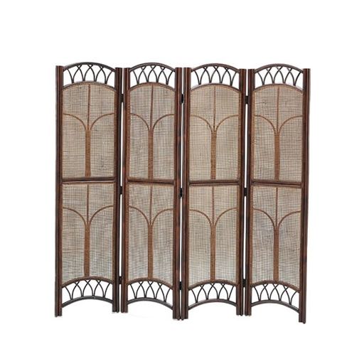 パネル数:4枚 折り畳み式 軽やかなラタン素材