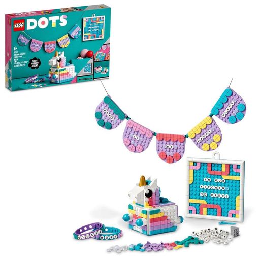 LEGODOTS5イン1ユニコーントイクラフトセットには、スリムラインブレスレット2個、ユニコーンボックスステーショナリーホルダー、小さなメッセージボード、ホオジロキットが含まれます。 このDIY装飾セットには、たくさんのカラフルなタイルと...