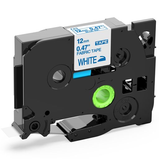 1本12mm布テープアイロンPタッチテープTZeテープTZe-FA3tzテープ、ブラザーBrotherピータッチP-Touchと互換性あり