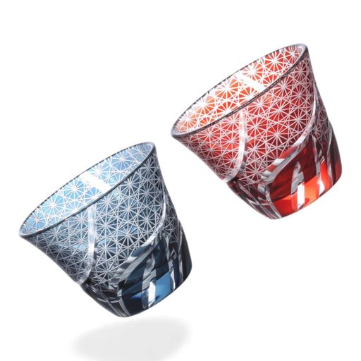 サイズ:約Φ76xH60mm/素材・成分:ガラス/切子細工 パッケージ:ペアー木箱 ●急冷・急熱など急な温度差の起きる使い方はお避け下さい。電子レンジ・オーブンにはご使用できません。●金属タワシ・クレンザーのご使用はキズの原因、塩素系漂白剤...