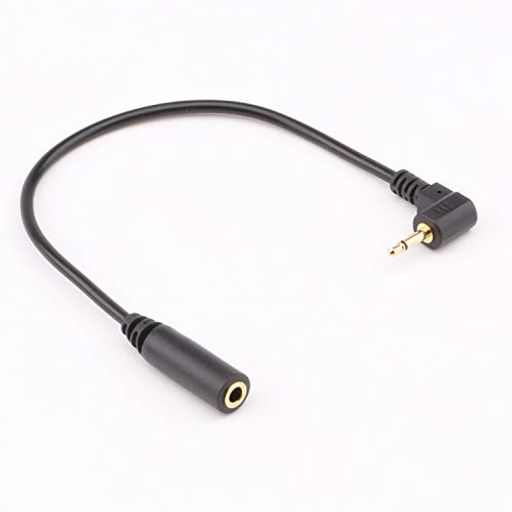 3.5mm (メス)右向き矢印 2.5mm (オス) 2極 モノラル 変換ケーブル (L型プラグ) 長さ:約20cm カラー:ブラック 金メッキ加工コネクタ 用途:アクションカメラに外部マイクを付けるためのアダプター ※ムソン アクションカ...