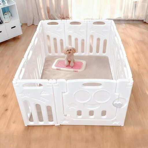 インドア 🐶【サイズバリエーションと安定性】🐾6枚セット、8枚セット、10枚セット、12枚セットから選べます。高さは64cm。🐾6枚セット:長さ75cmx幅75cm、重量6kg🐾...