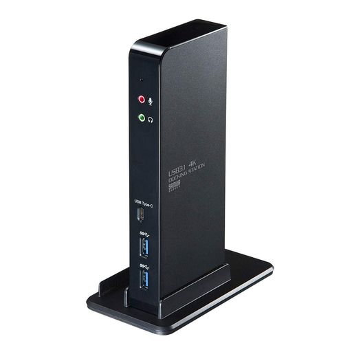 USBケーブル1本でディスプレイ2台出力、有線LAN接続、USBオーディオ接続、各種USBデバイスの拡張接続ができるUSB3.1ドッキングステーションです。 USBポートからのディスプレイ増設(HDMIx2)に対応しており、簡単にマルチディ...