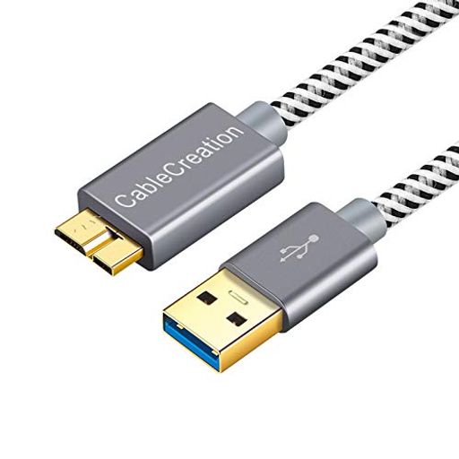 【Cablecreation 短い外付けHDコード】本USB 3.0-Micro Bケーブルは最大5Gbpsの超高速データ転送が対応でき、バックアップ、および写真や映画などの大きなファイルの転送を数秒で実現可能です。ポータブルハードドライブ...