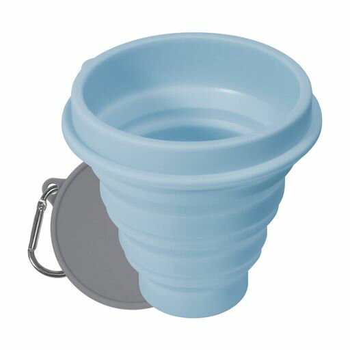 温かい飲み物 収納時わずか28mm 電子レンジ・食洗器OK 耐熱260度・耐冷-40度 フタ・カラビナ付き