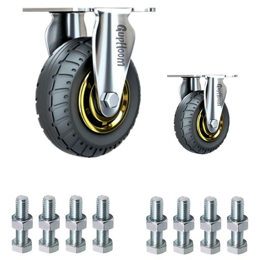 【衝撃 振動の吸収】キャスター車輪はゴム製なので、衝撃や振動を吸収し、非常に静かに走ることができます。 【高耐久性ベアリング】 スチール構造ボディは非常に摩耗しにくく、汚れに強く、単個耐荷重:100kg 4個入りパックで400kgの耐荷重が...