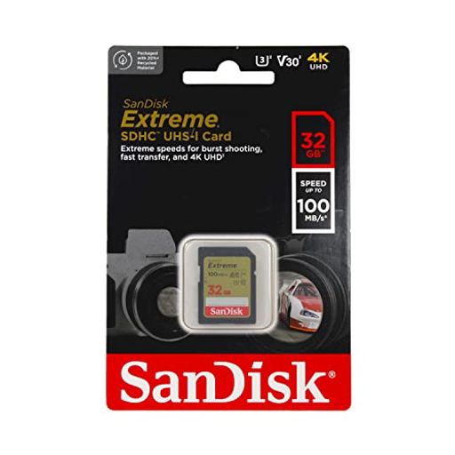 ブランドサンディスク、シリーズ極端な、モデルSDSDXVE-032G-GNCIN 容量32GB、 タイプセキュアデジタル大容量(SDHC)、速度クラスの評価UHS-I/U3/クラス10/V30、 読み取り速度最大90MB/s、書き込み速度最...