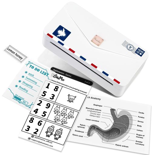 ポータブルサーマルプリンターPhomemoM04ASは、かわいい封筒型のスタイリッシュなデザインで、コンパクトで持ち運びに便利です。感熱紙15/53/80/110mmの4サイズに対応。ラベル、写真、メモ、ステッカー、文書などの印刷に最適なマ...