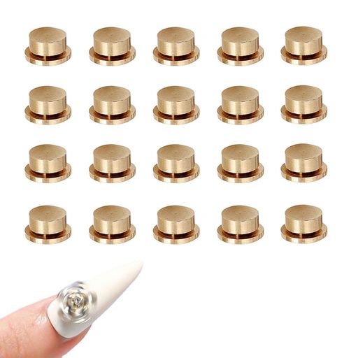 【サイズ&amp;素材】ベアリングツール20個入り、内径(下)4mm*外径(上)5mm*高さ2.5mm銅素材で作られたベアリングツールはしっかりしていて耐久性に優れます。発色が綺麗でパーツと相性がいい。 【手芸用】ネイルだけではなく、スマホ...