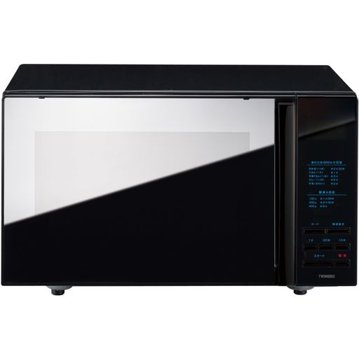【キッチンに映えるミラー&amp;ブラックデザイン】スタイリッシュな外観は空間に溶け込むだけではなく、鏡面効果でお部屋の圧迫感を軽減する機能性も。シンプルな配色がお部屋をスマートな印象に仕上げます。 【便利なフラットタイプ】庫内はターンテー...