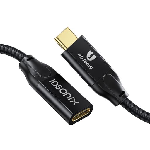 【USB-C延長ケーブル】iDsonixUSB-C延長ケーブルは、USB-Cポートのデバイス間の接続を延長する便利な方法を提供します。また、短いケーブルによる充電不能や使用不能の問題を解決し、デバイスのUSBポートを頻繁に抜き差しすることか...