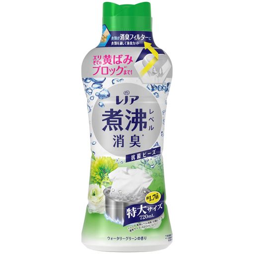 消臭 いつもの洗剤・柔軟剤に加えるだけで、煮沸レベルの消臭力+洗濯槽の防カビ効果! 抗菌ビーズなら、洗濯した衣類がまるで「消臭フィルター」に!着用中に服を通して汗臭・体臭をカットするから、汗をかいた後も外にニオイが広がらない! 抗菌ビーズは...