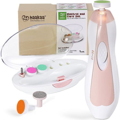 【安全で効果的】-ハカアの電動ベビーネイルトリマーは、赤ちゃんから大人までのつま先と爪のトリミングと磨きに設計されており、キューティクルや爪のベッドを傷つけることはありません。360°全方位の精巧な磨きと一定のスピードにより、つま先と爪がよ...