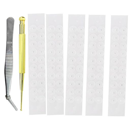 【耳飾りに最適】耳に装着すれば、小さな装飾のアクセントとして使用でき、耳を美しく見せる小さなイヤリングのようなユニークな視覚効果を加えることができます。 【肌に優しい】透明なテープ素材は通気性に優れ、長時間の貼付による耳肌の不快感(サウナ、...