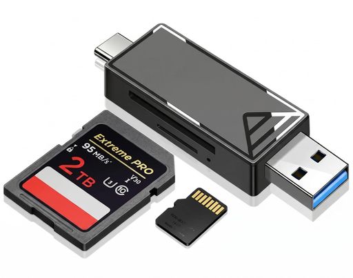 【2-in-1 Type-C &amp; USB 3.0 SDカードリーダー】 2-in-1 SDカードリーダーは、USB-AとUSB-Cの両コネクタを搭載。OTG対応のAndroidスマホ・タブレット、MacBook、Windows PC...