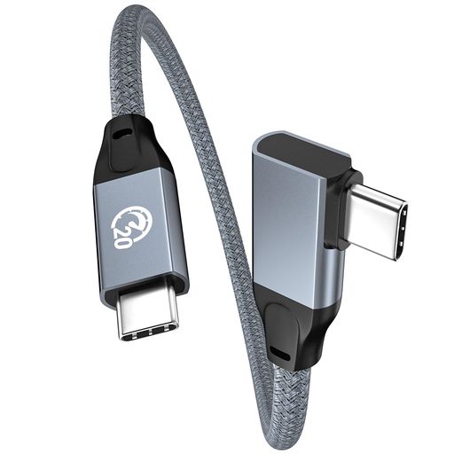 直角USB-Cコネクタ設計:この直角C型充電ケーブルは革新的な90度「L」形設計を持ち、急速充電が可能である。充電中にゲームをしたり、ビデオを見たり、電子書籍を読んだりすることがより便利で快適になるように設計されています。 20 Gbpsデ...