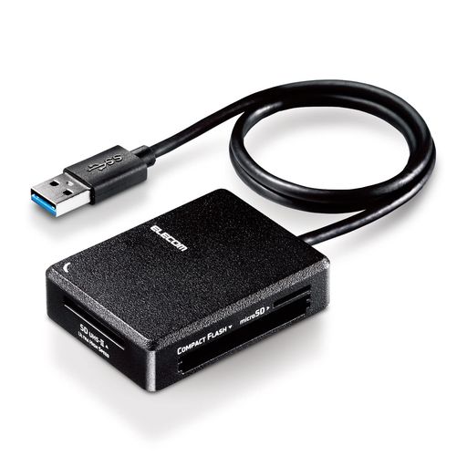 高速化と自動ファイル仕分け機能を有するソフト(Quick File Dealer)に対応したUSB3.0カードリーダーです。 アダプターを使用せずに52種類の多彩なメディアを読み書きでき、アダプターを使用することでさらに6種類のメディアを読...