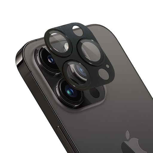 【対応機種・アルミ合金一体感】Apapeyaレンズカバー iPhone 15 Pro/iPhone 15 Pro Max専用カメラフィルム1枚(ブラックチタニウム)。iphone15pro/iphone15promax機種と同じ色で本体のレ...