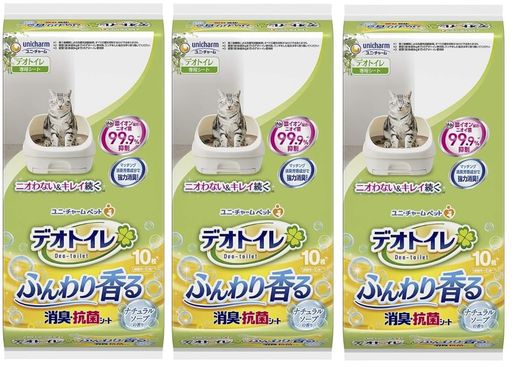 尿 デオトイレふんわり香る消臭・抗菌シートナチュラルソープの香り10枚ニオイ菌99.9%抑制3個セット