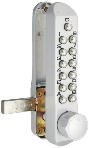 :日本 ●雨に強く電気を使わない、記憶番号がキーの代わりをする、メカニカル機構のキーレス錠です。●コンパクトでリーズナブルな価格帯のシリーズです。 ●開き戸用。 ●デットボルト(mm):110●バックセット(mm):-●扉厚(mm):30~...