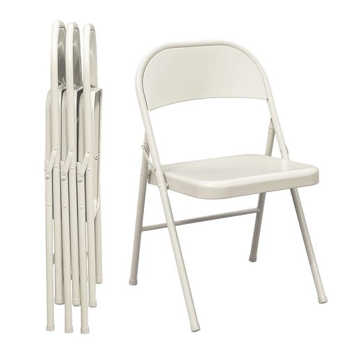 【製品仕様】サイズ:W 46cm x D 44cm x H 40cm、耐荷重:約136kg。ご注意:本商品は鉄製フレームを使用した座面で、クッションは付属しておりません。 【スチール製パイプ椅子】組み合わせ不要なスチール製おりたたみ椅子で、...