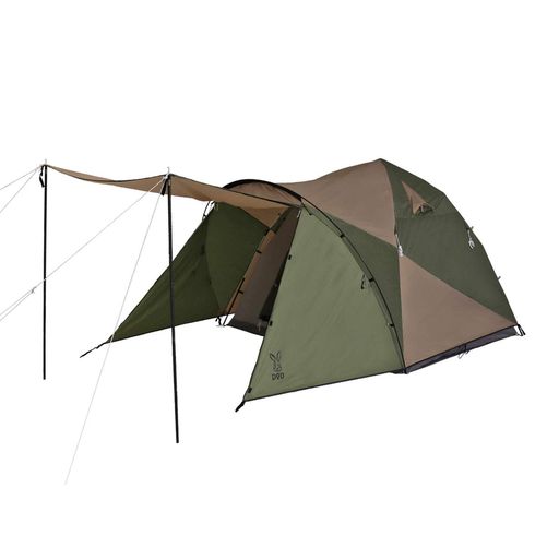 カラー:タン/カーキ サイズ(:約)W220xD450xH180cm インナーサイズ(:約)W215xD215xH165cm 収納サイズ(:約)W75xD22xH22cm 重量(:約)8.4kg 最低耐水圧:フライシート2000mm、フロア...