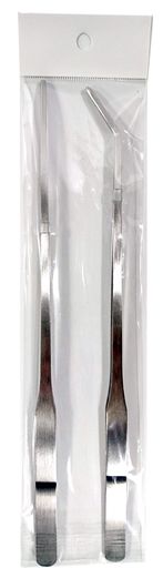 ハーバリウムを作るのに使いやすい細身のピンセットです。 ハーバリウム専用ビンの口は狭いものが多く、通常のピンセットだと動かしにくいのですが、こちらは細身のタイプで楽に作業できます。 ストレートタイプとカーブタイプをセットにしました。