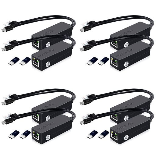 アプリケーション:IPカメラ、タブレット、Dropcam、RaspberryPiなど、5VマイクロUSB入力とイーサネット入力を備えた非PoEネットワークデバイスで動作します。 注:この5VPoEスプリッターは、10/100Mbps非PoE...