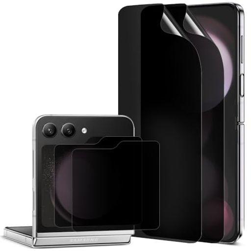 星(塗り潰し)ご購入前に携帯電話の機種をご確認ください星(塗り潰し)【互換性のあるデバイスと完璧なフィット感】 Samsung Galaxy Z Flip 5 専用に設計 TPU-EPU 覗き見防止フィルム (メイン画面用 2枚+フロント画...