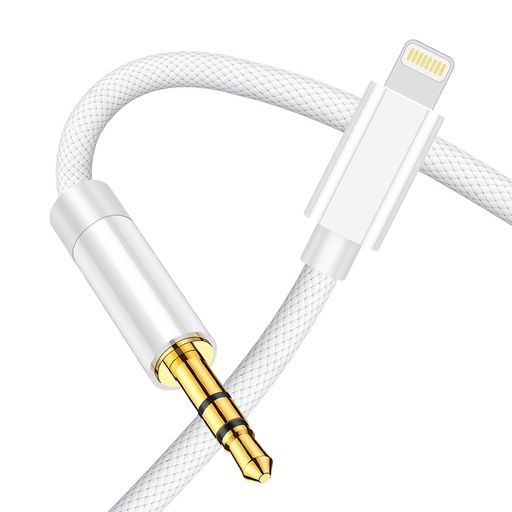 【ライトニングto 3.5mm 変換】Lightning 3.5mm aux ケーブルは[MFi認証]を取得しています。簡単で便利な接続。 i-Phoneを3.5mmジャックからカーステレオ、ヘッドフォン、スピーカーなど他の機器に簡単に接続...