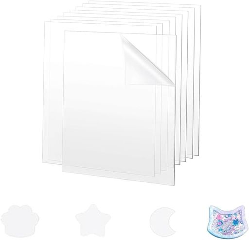 【商品サイズ】14.8cmx10.5cm。 【使いやすい】使用方法は簡単です、好きな形を描いて、はさみで切ります。初心者でも手軽に可愛いシャカシャカチャームを作れます!ニーズや好みに合わせてトリミングすることができます。猫、アイスクリーム、...