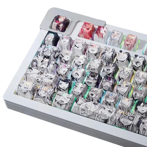 【PBTキーキャップ】:耐油性に優れたPBT素材を使用したキーキャップで、昇華性、耐擦過性に優れています。信頼性と雰囲気を兼ね備えた、MX対応のキーキャップセットです。高度な5面昇華技術により、柄が色あせず、安心して使えてキーのデザインを楽...