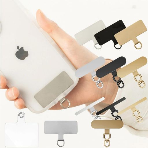 スマホに挟むだけで簡単にストラップホ-ルが追加できますわずか0.2mmの薄型ホルダ一を端末とケースの間に挟むだけで瞬時にストラップホ一ルが設置可能。別売りのロングストラップやお好きなハンドストラップを取り付けることができます。「挟むだけ」の...