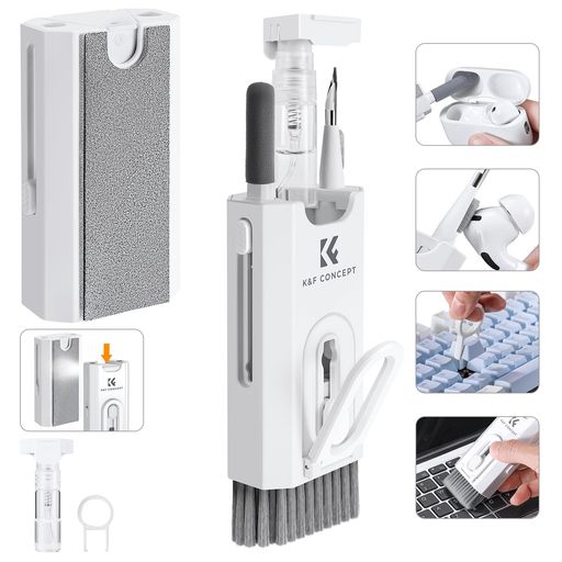 8in1電子クリーニングキット内容:本製品はマルチな機能を集める一体型クリーニンググッズです。クリーニングペン先、クリーニング綿棒、ソフトな高密度ブラシ、スクリーンクリーナーノズル、内蔵キープラー、携帯電話ホルダー、ベルクロ洗濯可能スーパー...