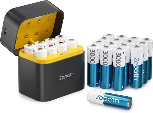 【リチウム単三電池と1.5v電圧出力】Zepath充電式リチウム単三電池は3000mWhの大容量と高いエネルギー密度を備えており、多数の充放電サイクルを実現し、長寿命を誇ります。電力が完全に使い果たされるまで、プロセス全体を通じて 1.5V...