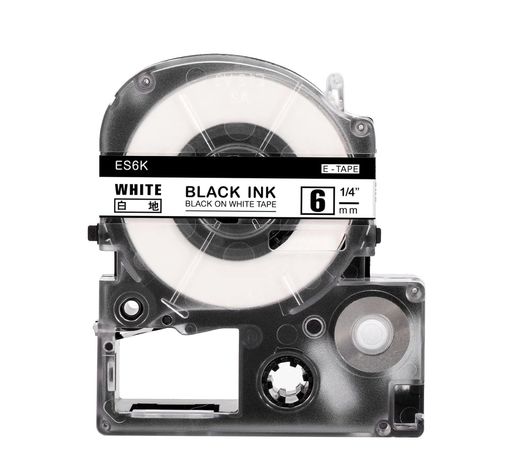 互換キングジムテプラテープ白テプラproテープカートリッジSS6Kテプラ6mm白地黒文字長さ:8m 兼用キングジムテプラPROラベルライターテプラ本体:SR-MK1、SR-R680、SR370、SR170、SR150、SR150AESR-G...