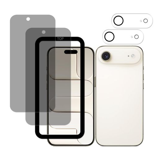 【対応機種・超お得組み合わせセット】対応iPhoneAir用の覗き見防止ガラスフィルム(2枚)+カメラフィルム(2枚)+ガイド枠付き。 【飛散防止設計】高品質の日本硝子素材を採用します。飛散防止加工により、万が一ガラスが破損した場合も飛び散...
