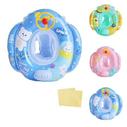 【カラフルで楽しいカートゥーンデザイン】 この浮き輪は、子供たちが喜ぶカラフルなカートゥーンデザインを採用しています。ステアリング ホイールが付いており、水遊び中に「運転ごっこ」が楽しめるため、子供の想像力を刺激し、飽きずに遊べます。 【柔...