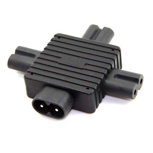 PC、モニター。 ChenYang IEC 320 C8 1~3 C7スプリッター電源アダプター 1イン3出力電源用。 PCやモニターの電源供給に最適です。 1インチ3出力電源用。 このアダプターは10アンペアを処理し、電圧範囲は100~2...