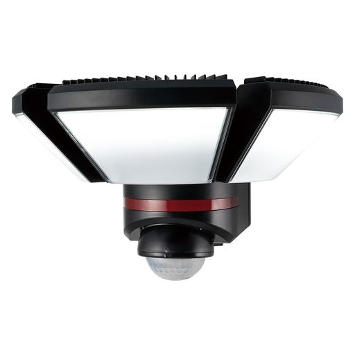 防犯 検知方式と電源仕様: 赤外線受動式センサー搭載、AC100V 50/60Hz対応、消費電力約33W (待機時 約0.5W ※センサーモード警告灯OFF時) 光源と明るさ: 白色LED光源を採用 ※LEDの交換はできません、全点灯時の全...