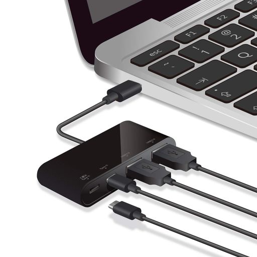 最新規格USB3.1 Gen2に対応し、充電しながら最高転送速度10Gbpsで高速データ転送。 USB Aポート2つとUSB Type-Cポート2つを搭載し、様々なUSB機器を使用できるPower Delivery対応のUSBハブ。 インタ...