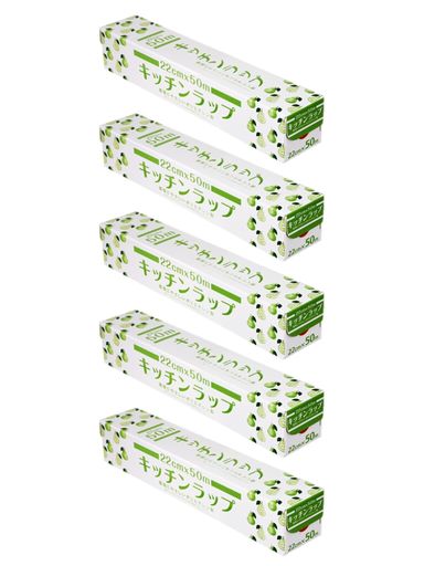 本体サイズ:約22cmx50m 素材:ポリエチレン 生産国:中国 耐熱温度:100°C、耐冷温度:-40°C