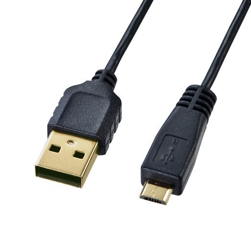 USB Aコネクタのパソコンと、マイクロUSBコネクタ(マイクロB)を持つスマートフォン・USB機器を接続できます。 ケーブル外径2.5mmの細径ケーブルとコンパクトコネクタを採用し、ケーブルの取り回しがスッキリしました。 USB2.0の「...