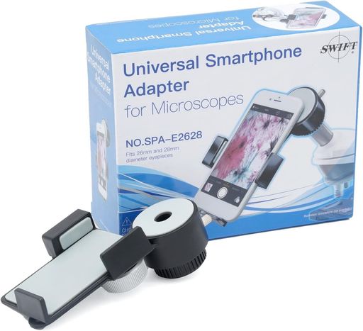 「1」スマホで顕微鏡写真を撮るためのアダプタです。 「2」コネクター内径は最大直径26mm 28mmの接眼レンズに対応可能です。 「3」内径26mm顕微鏡適用機種:SWIFT SS110/SW100/SW150/SW200DL接眼レンズ10...
