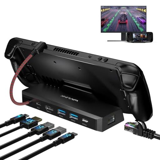 【6-IN-1 先進の Steam Deck アクセサリー】直角型 USB-C コネクタを搭載したこのドックは、Steam Deck/ROG Ally/Legion Go/Claw だけでなく、様々な USB-C タブレットやスマートフォン...